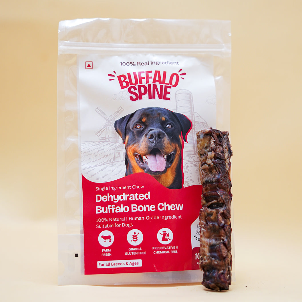 Buffalo Spine Bone Chew Dehydrated Natural Healthy Dog Treat – FloofYou