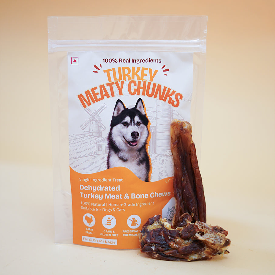Turkey Meaty Chunk Chew Dehydrated Natural Healthy Dog Treat – FloofYou