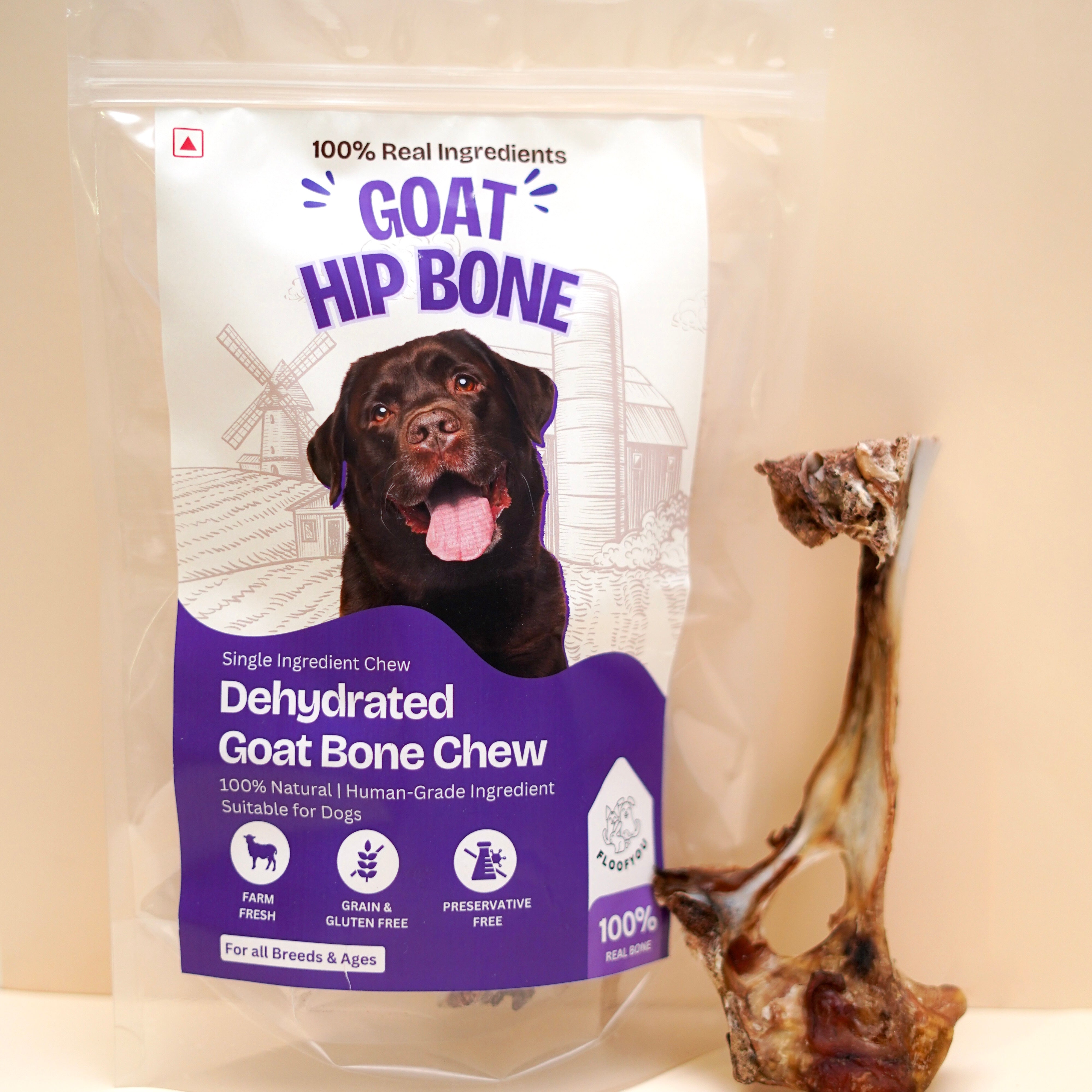 Goat Hip Bone Dehydrated Natural Healthy Dog Treat & Chew – FloofYou