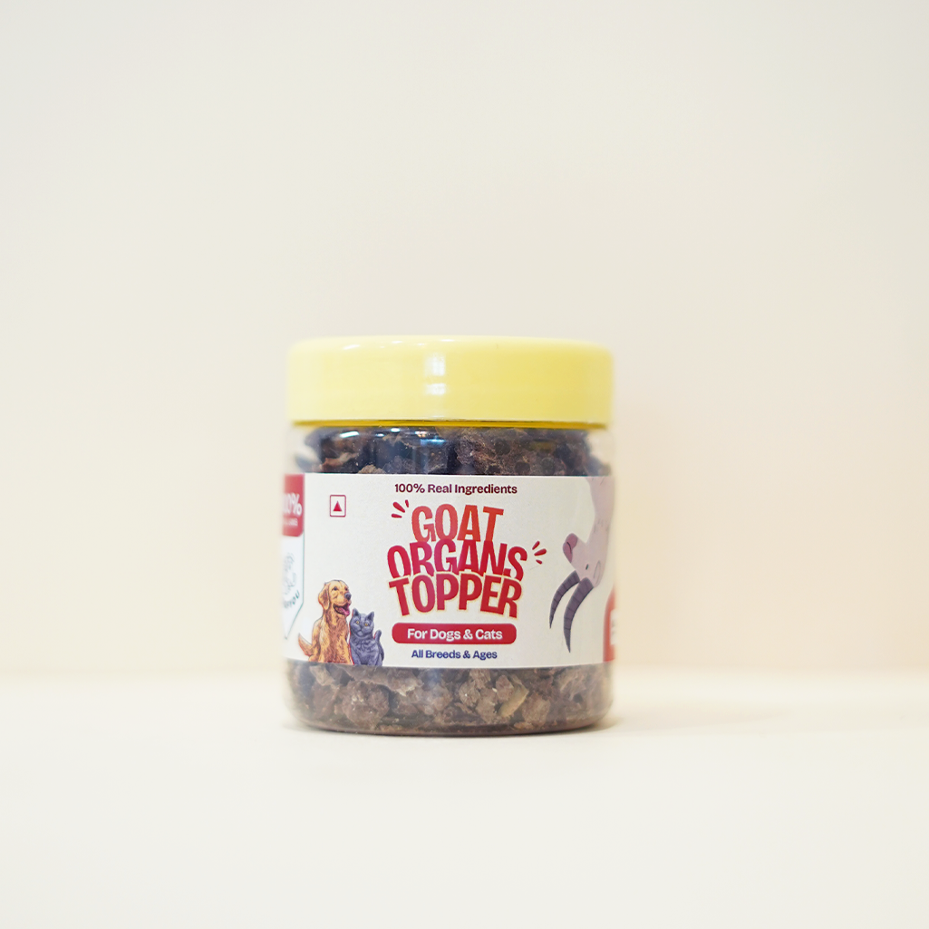FloofYou Goat Organs Food Meal Topper Natural Healthy for Dogs & Cats